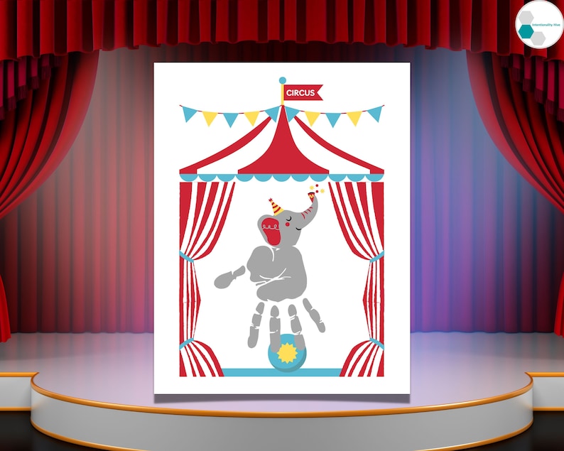 Circus Handprint Art, Handprint Craft for Toddlers and Preschool ...