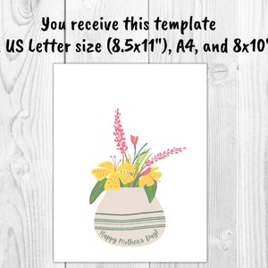 Happy Mother's Day Handprint Flowers Gift From Toddler, Baby, Daughter ...