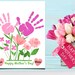 Mother's Day Handprint Craft Flowers, Grandma Handprint Mom, Flowers ...