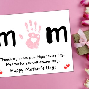 Mom Handprint Gift Mother's Day Craft, Baby Gift for Mom Handprint Poem ...