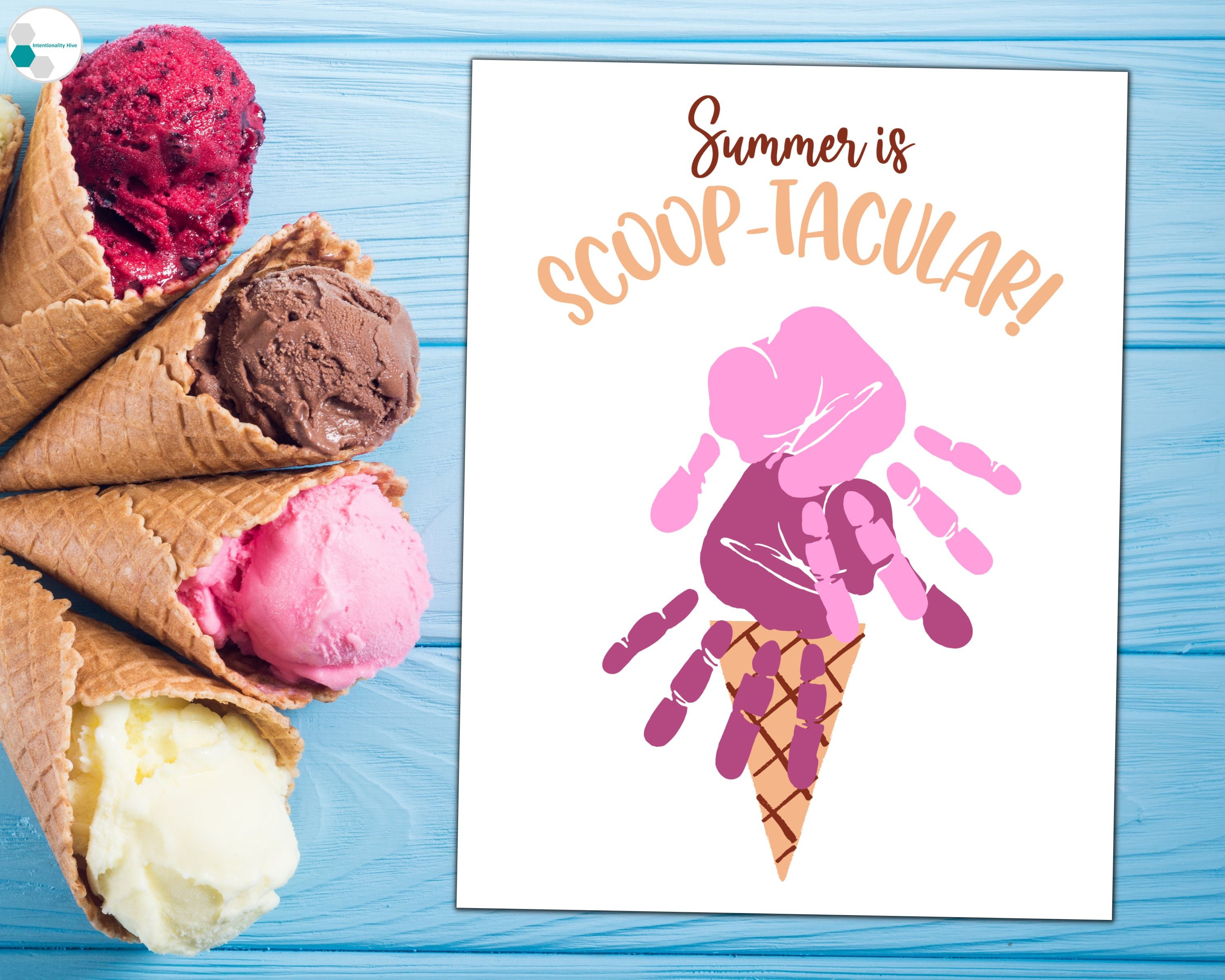 Summer Handprint Art Ice Cream Craft Summer Craft for - Etsy