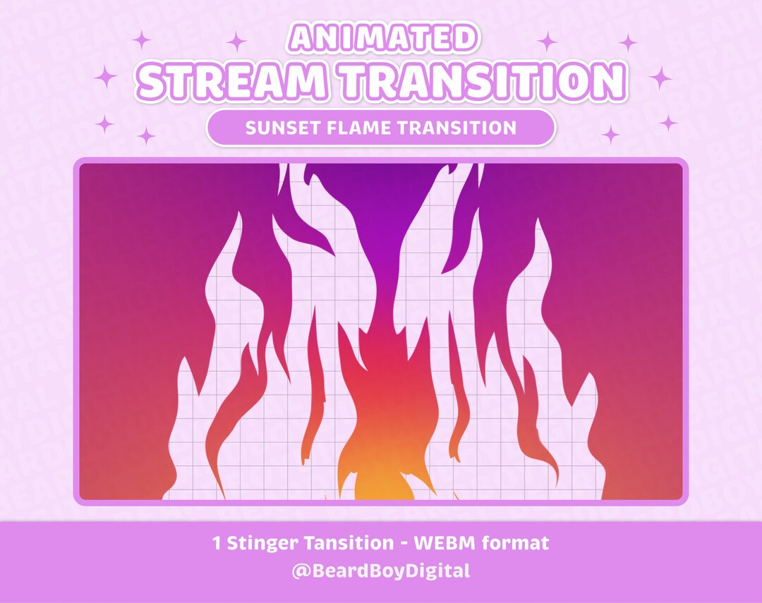 Animated Stream Transition - Sunset Flame Transition | Twitch ...