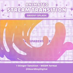 Animated Stream Transition Groovy Splash Twitch Transition, OBS, Stream ...