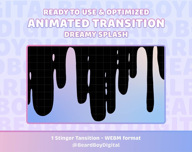 Animated Stream Transition Dreamy Splash Twitch Transition, OBS, Stream ...