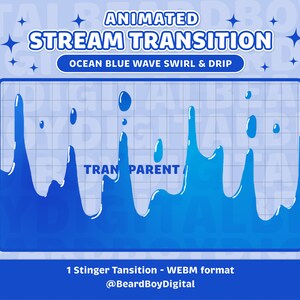 Animated Stream Transition - Ocean Blue Wave Swirl and Drip | Twitch ...