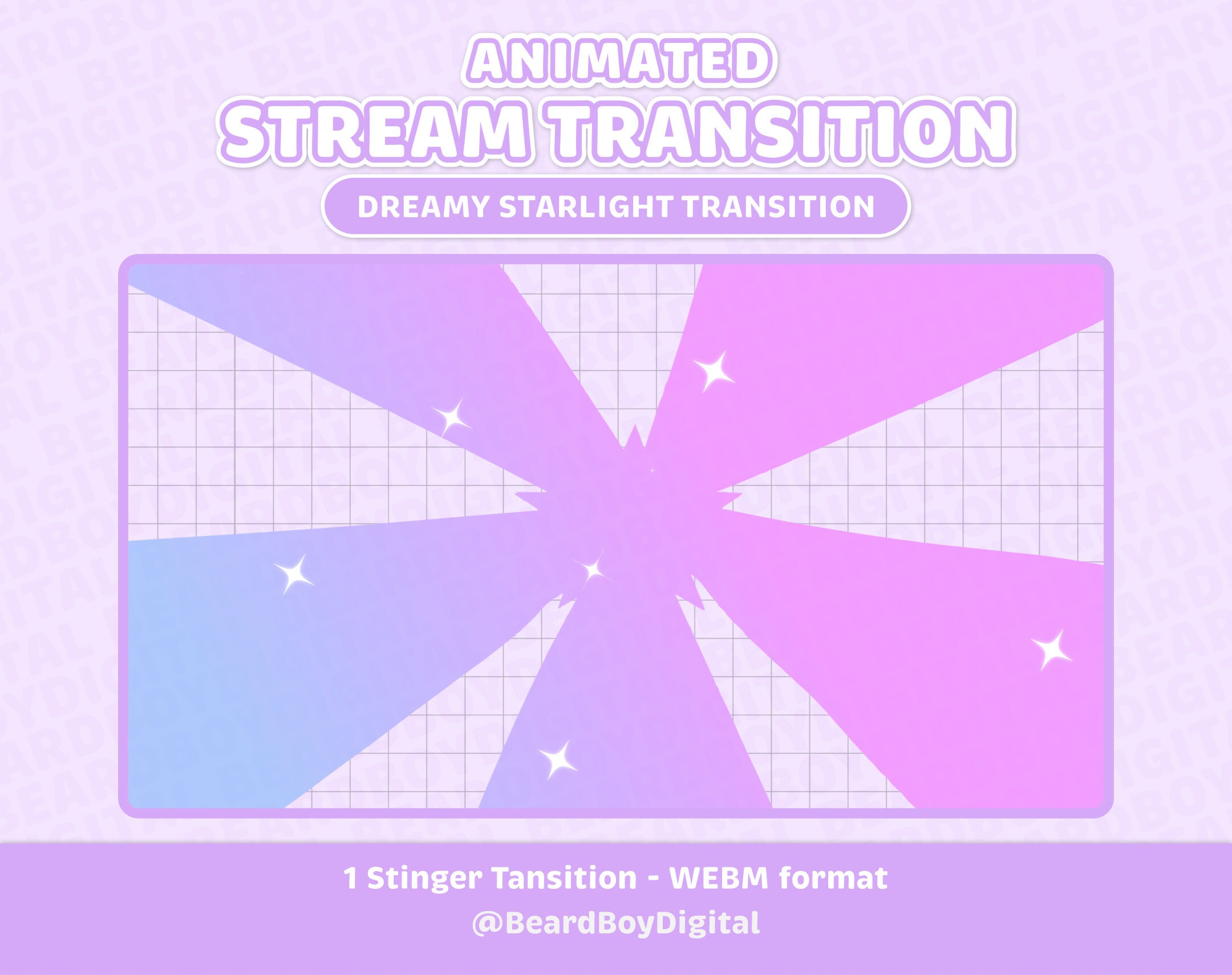Dreamy Starlight Animated Stream Transition | Twitch Stinger, OBS ...
