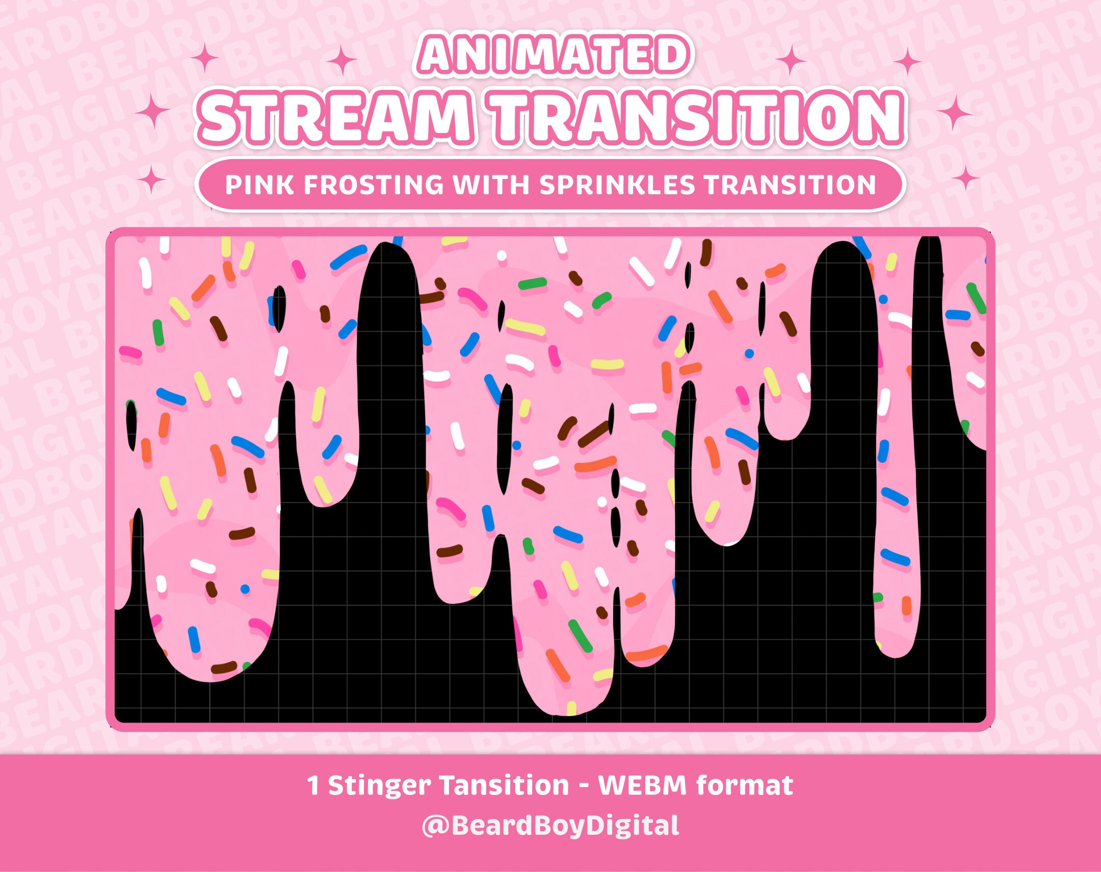 Pink Frosting With Sprinkles - Animated Stinger Transition | Stream ...
