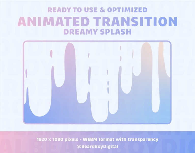 Animated Stream Transition Dreamy Splash Twitch - Etsy Australia