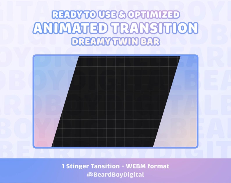 Animated Twitch Transition Dreamy Twin Bar Stinger Stream Transition ...
