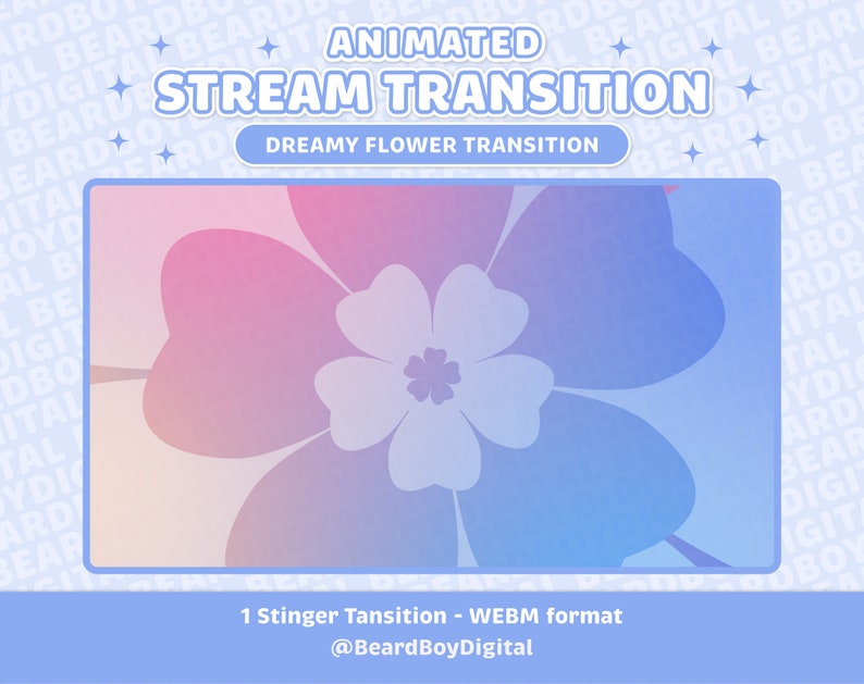 Dreamy Flower Stream Transition: Animated Stinger (WEBM) - Etsy