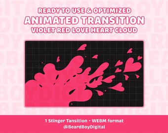 Twitch Stinger Transition Cute Pastel Pink & Purple Flower - Etsy