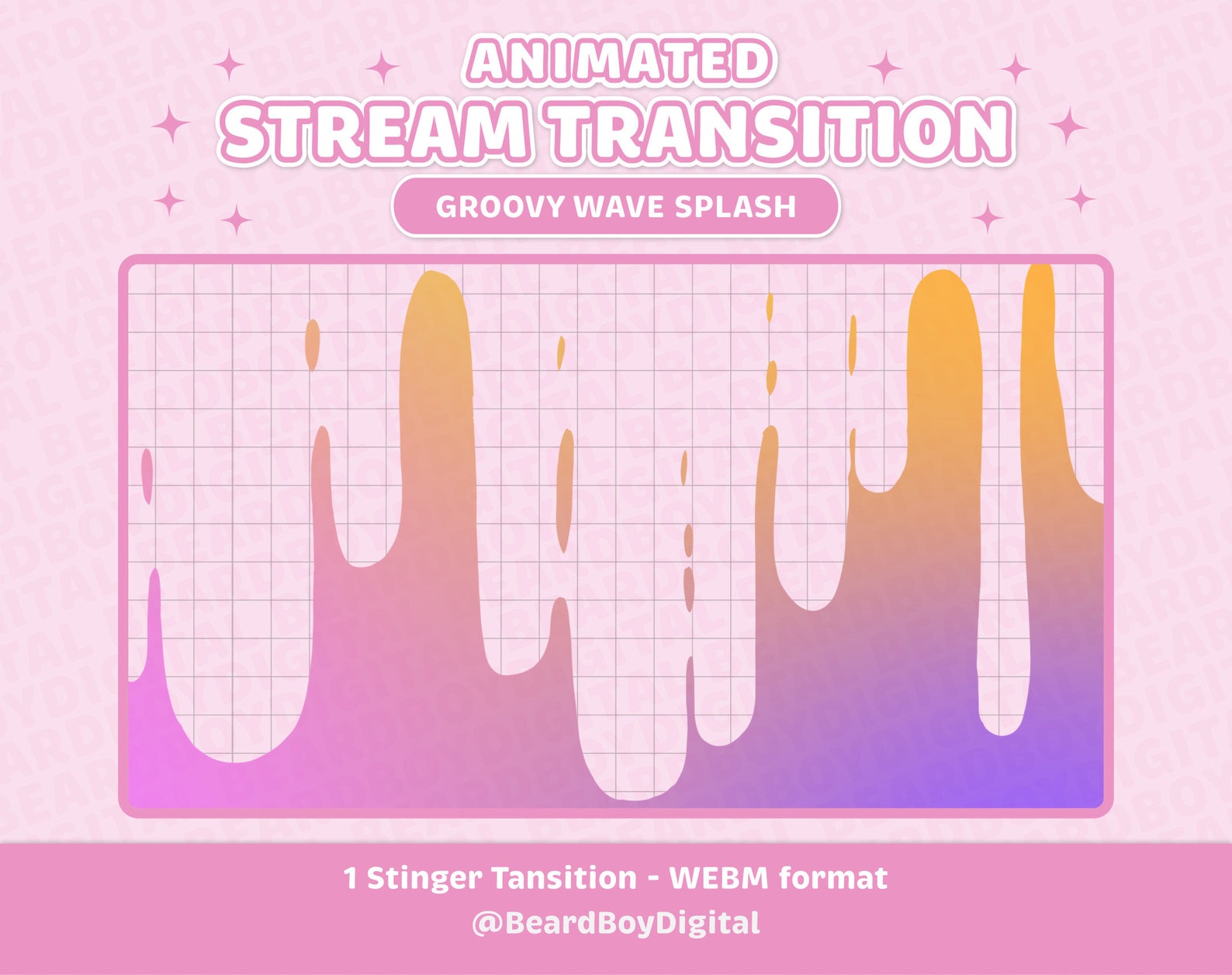 Animated Stream Transition - Groovy Wave | Twitch Transition, OBS ...