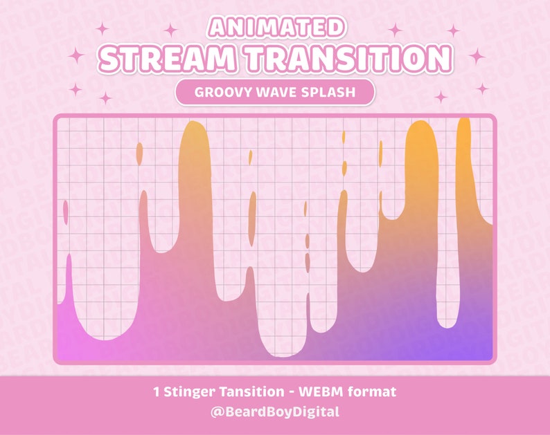 Animated Stream Transition - Groovy Wave | Twitch Transition, OBS ...