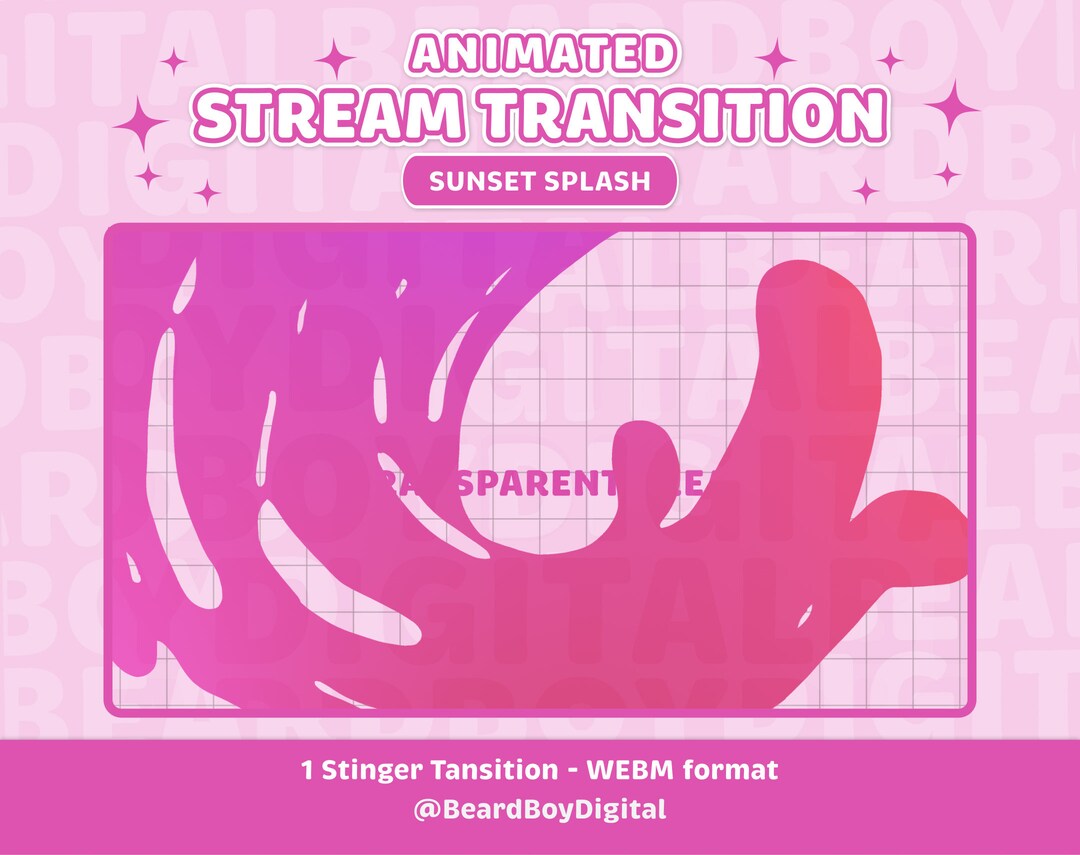 Animated Sunset Splash Stream Transition: Liquid Wave (WEBM) - Etsy