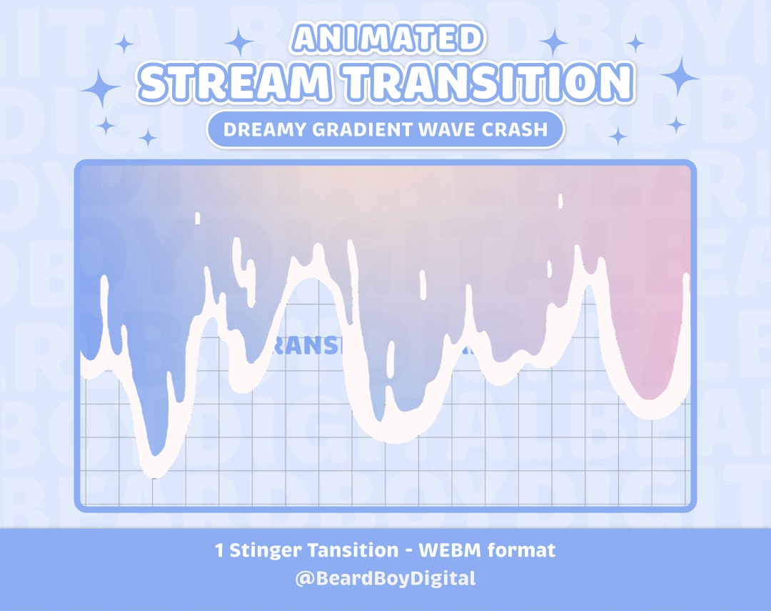 Animated Stream Transition - Dreamy Wave Crash | Twitch Stinger, OBS ...