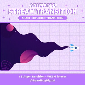 Animated Stream Transition - Space Explorer | Twitch Transition, OBS ...