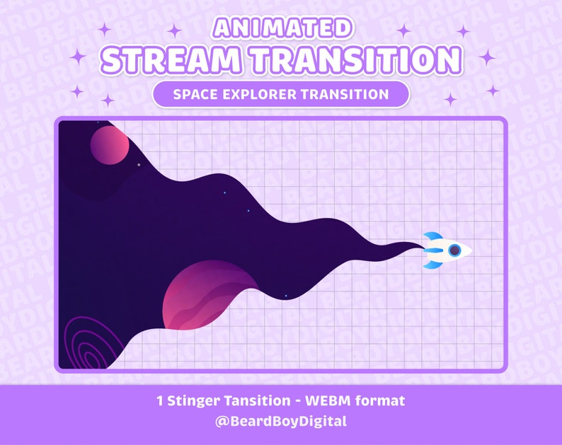 Animated Stream Transition - Space Explorer | Twitch Transition, OBS ...