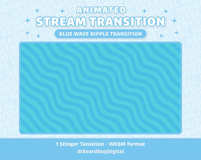 Water Drop and Ripple Track Matte Stinger Transition Ethereal OBS Scene ...