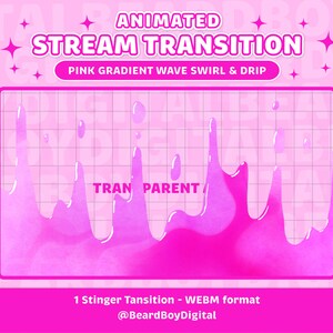 Animated Stream Transition - Pink Gradient Wave Swirl and Drip | Twitch ...