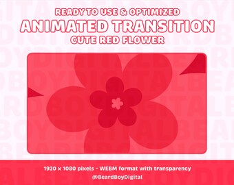Twitch Stinger Transition Cute Pink Flower Stream - Etsy