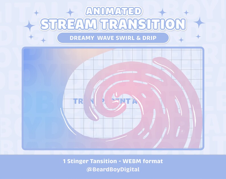 Animated Stream Transition Dreamy Wave Swirl and Drip Twitch Stinger ...