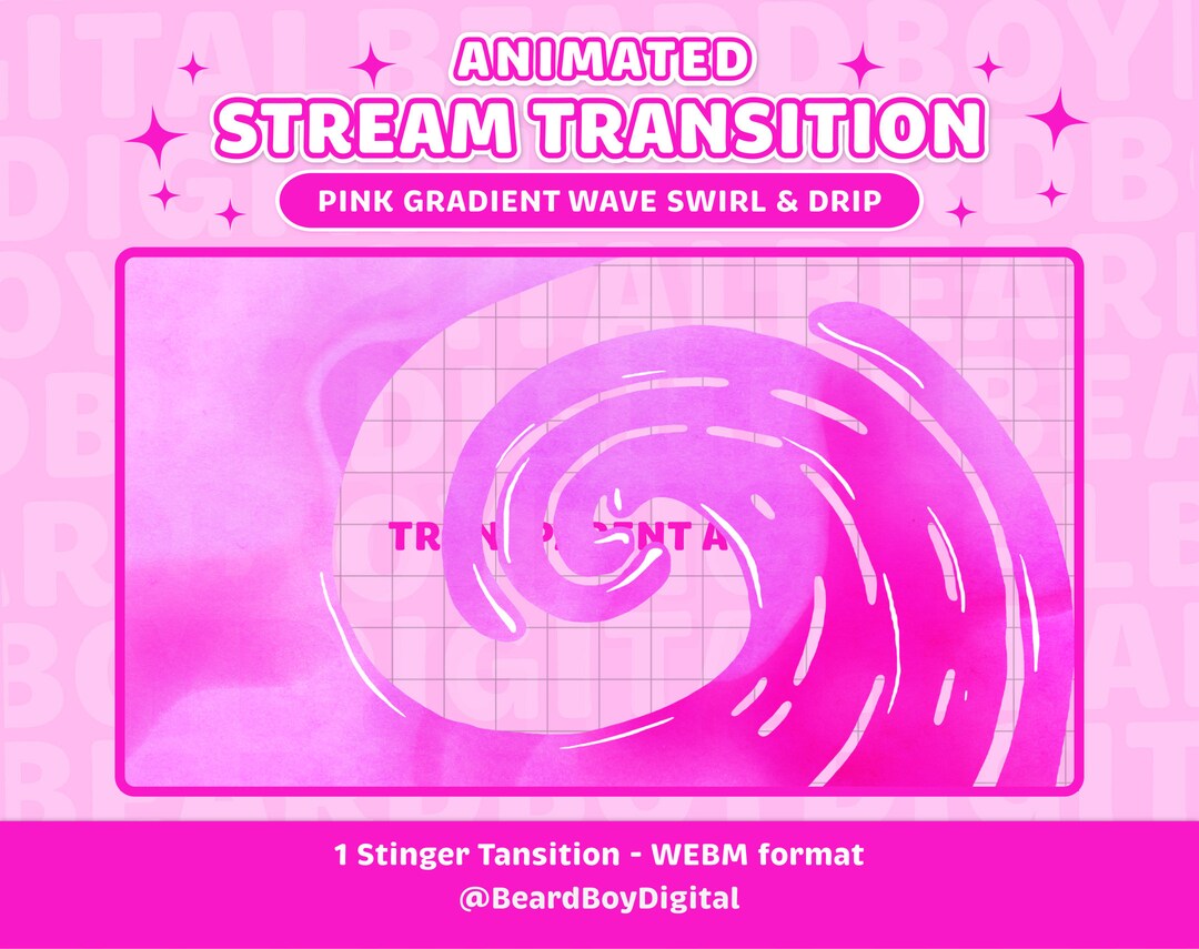 Animated Stream Transition - Pink Gradient Wave Swirl and Drip | Twitch ...