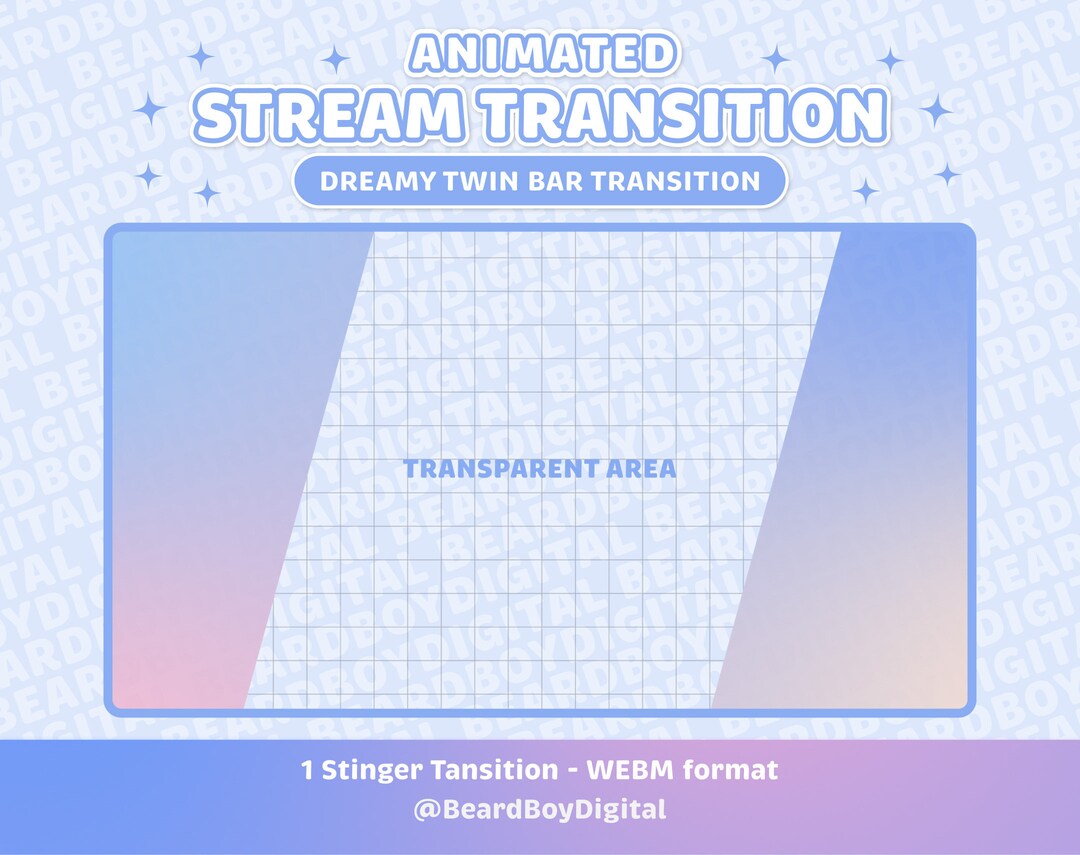 Animated Twitch Transition - Dreamy Twin Bar Stinger | Stream ...