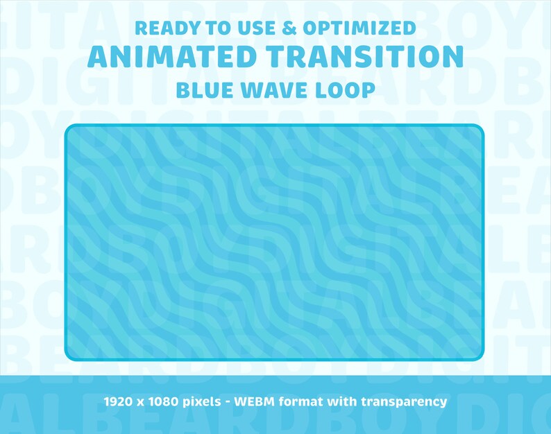 Animated Stream Transition Blue Wave Loop Twitch - Etsy
