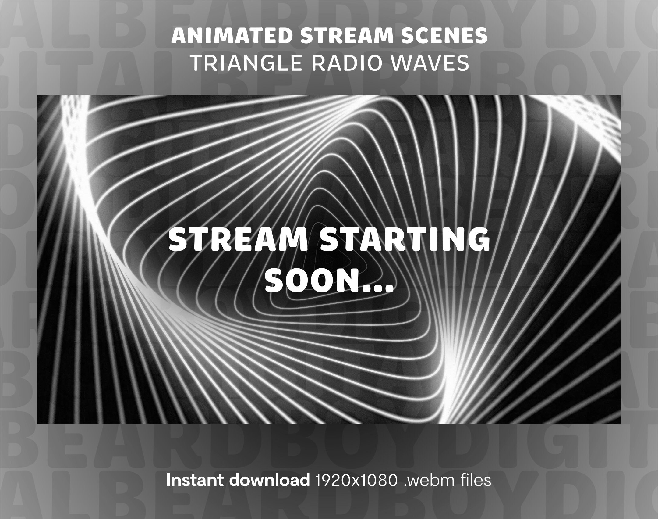Animated Stream Overlays Triangle Radio Waves Twitch | Etsy