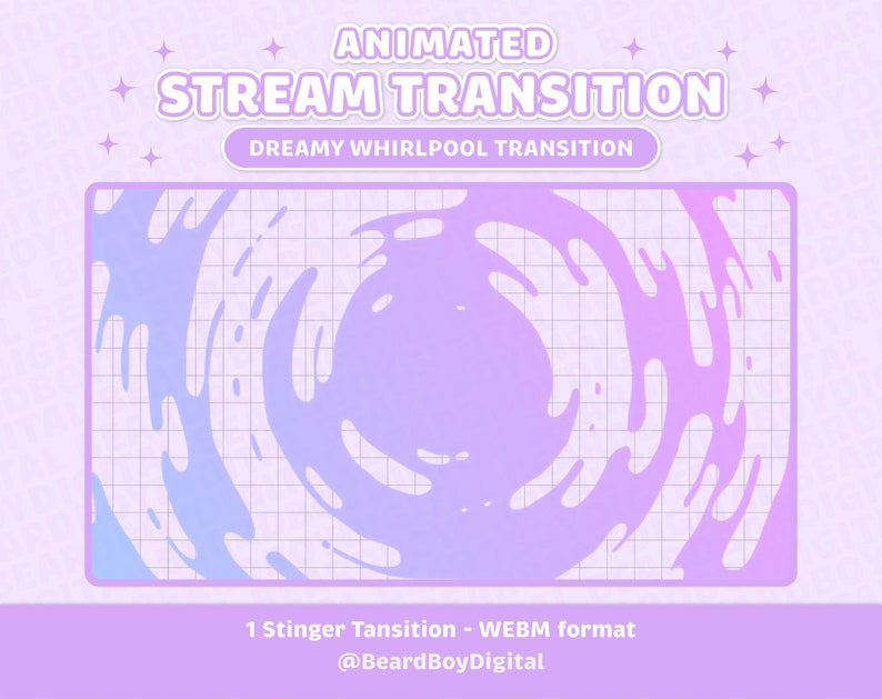 Animated Stream Transition - Dreamy Whirlpool | Twitch, OBS, Stream ...