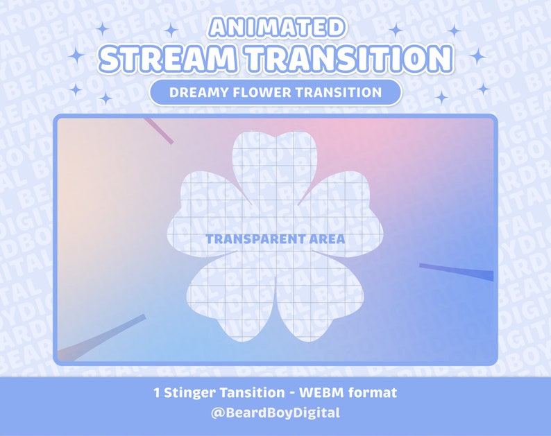 Dreamy Flower Stream Transition: Animated Stinger (WEBM) - Etsy