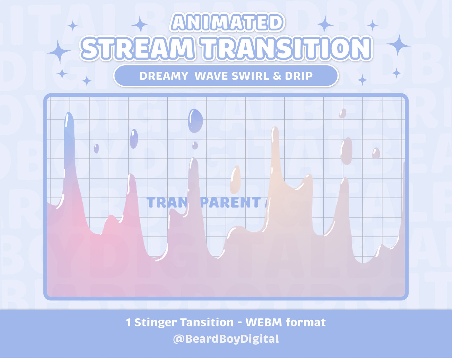 Animated Stream Transition - Dreamy Wave Swirl and Drip | Twitch ...