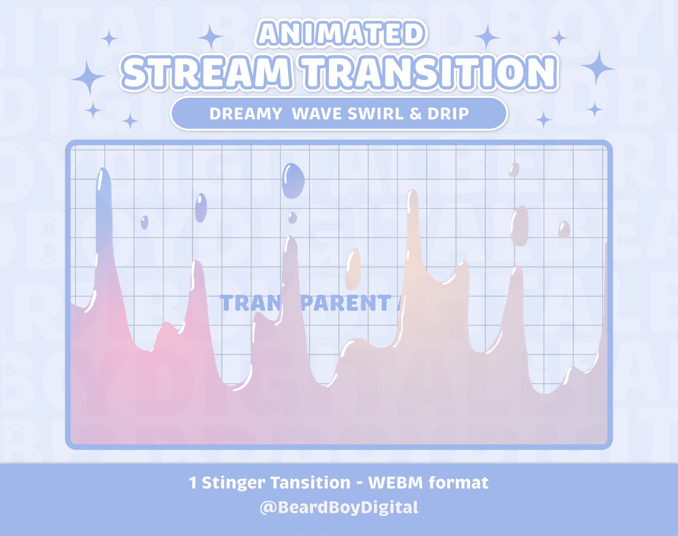 Animated Stream Transition - Dreamy Wave Swirl and Drip | Twitch ...