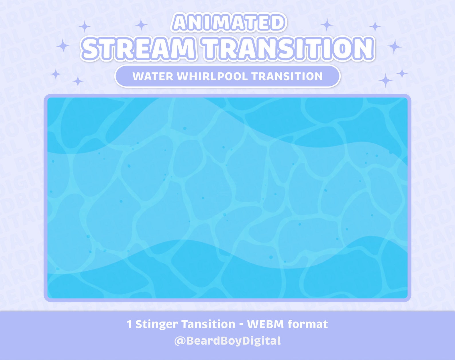 Water Whirlpool Animated Stream Transition | Twitch, OBS, Stream Asset ...