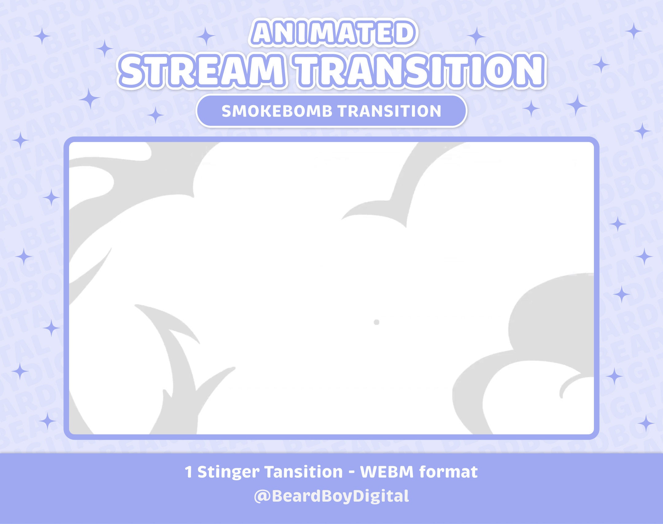 Smokebomb Animated Stream Transition Twitch Stinger, OBS, Streamer ...