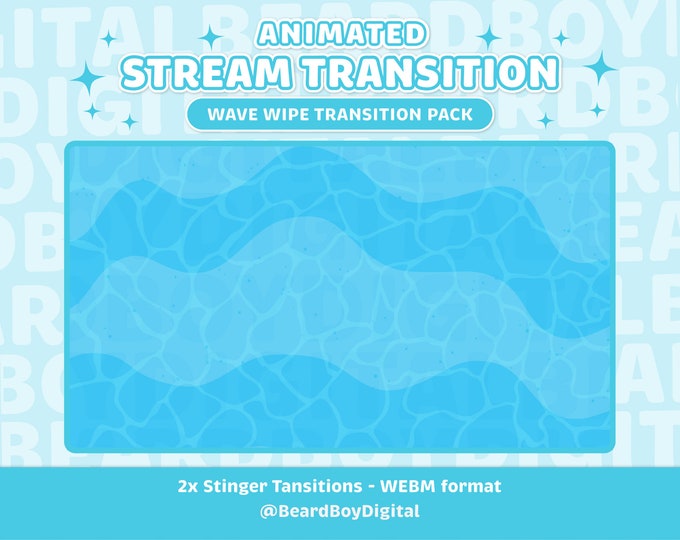 Water Drop and Ripple Track Matte Stinger Transition Ethereal OBS Scene ...