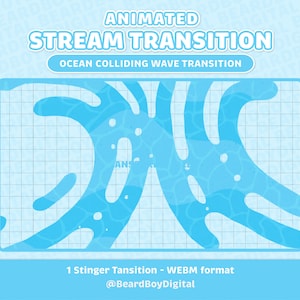 Ocean Colliding Wave Animated Stream Transition Twitch, OBS, Stream ...