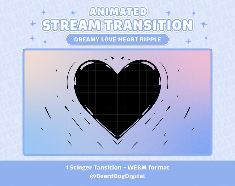 Animated Stream Transition Dreamy Love Heart Ripple Twitch Transition ...