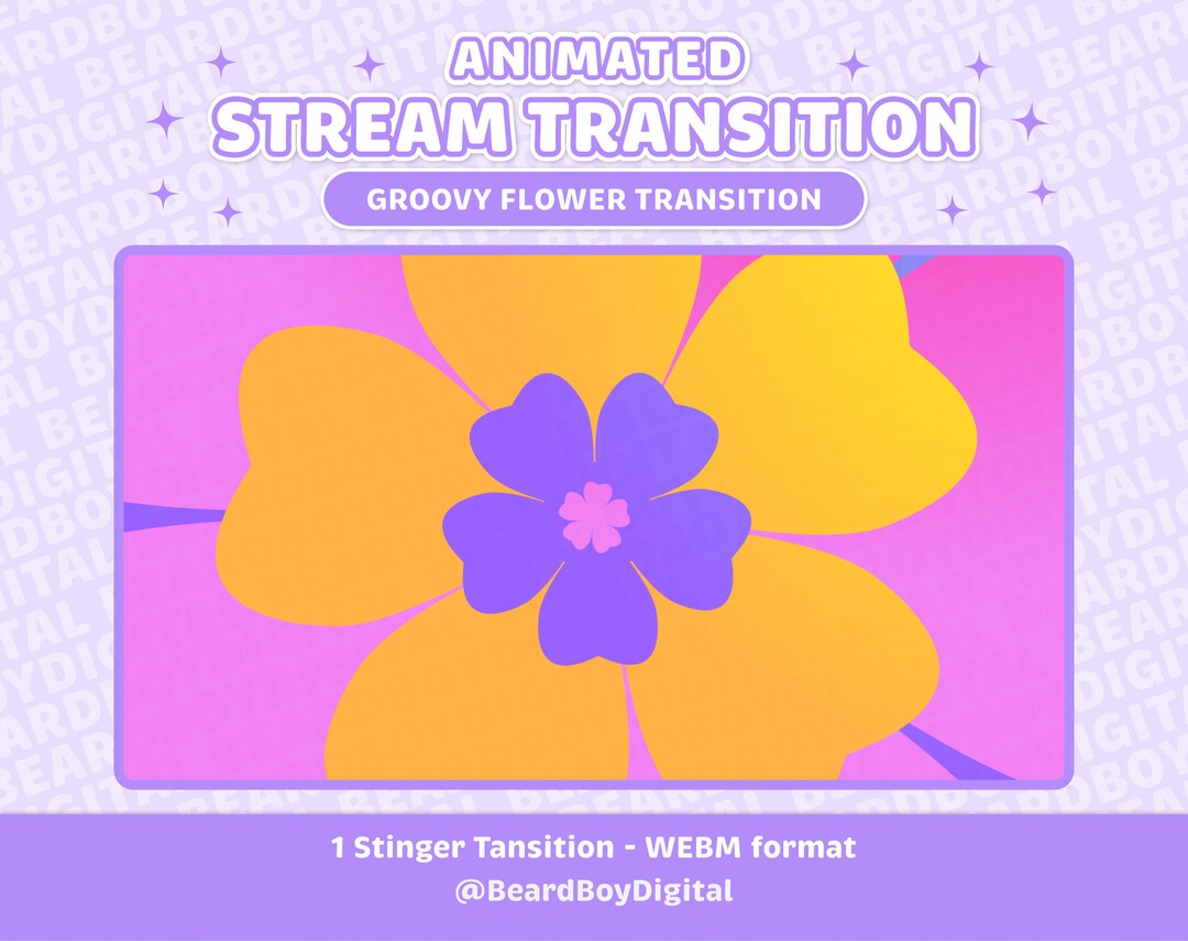 Groovy Flower Stream Transition: Animated Retro 70s Style (WEBM) - Etsy