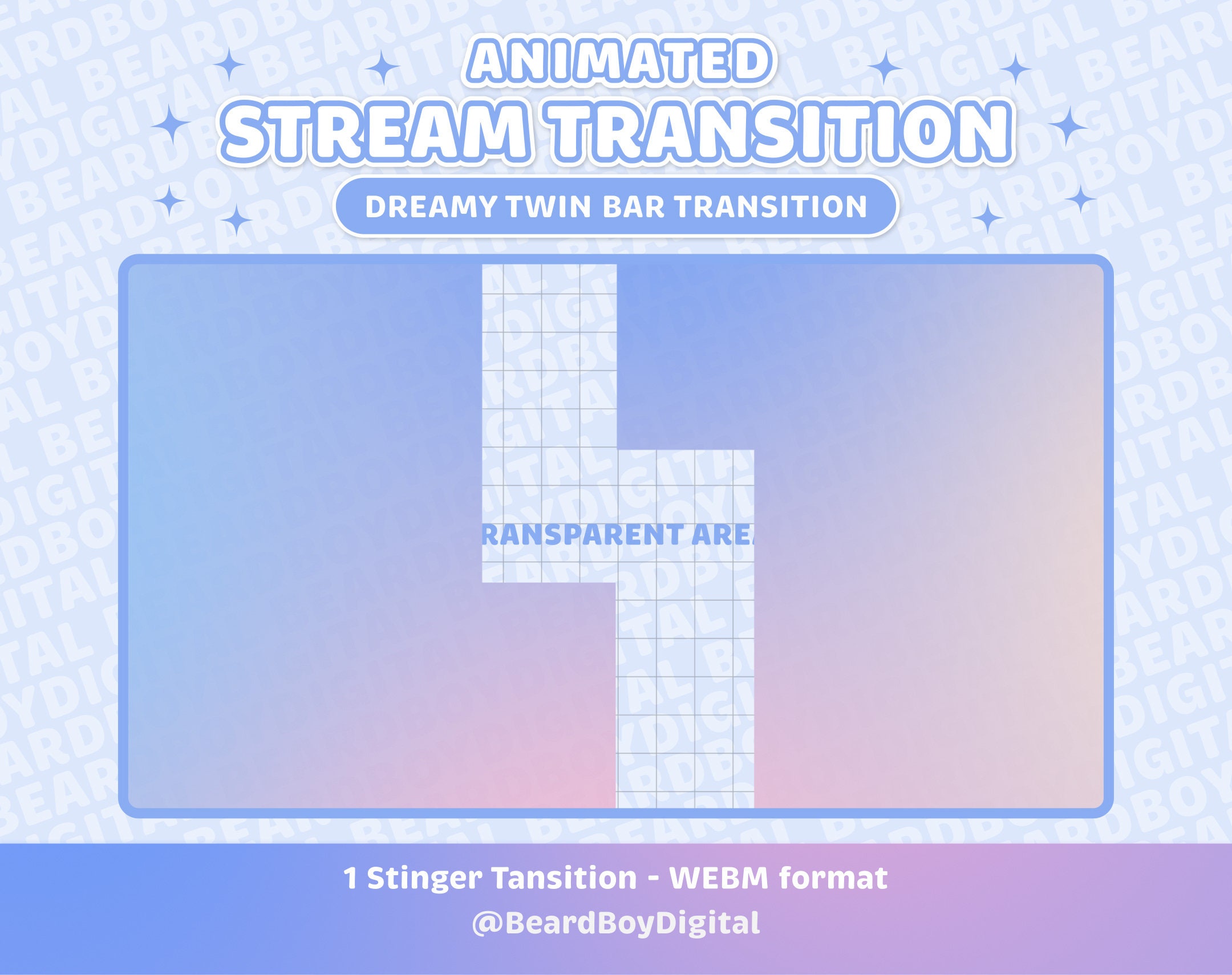 Animated Twitch Transition Dreamy Twin Bar Stinger Stream Transition ...