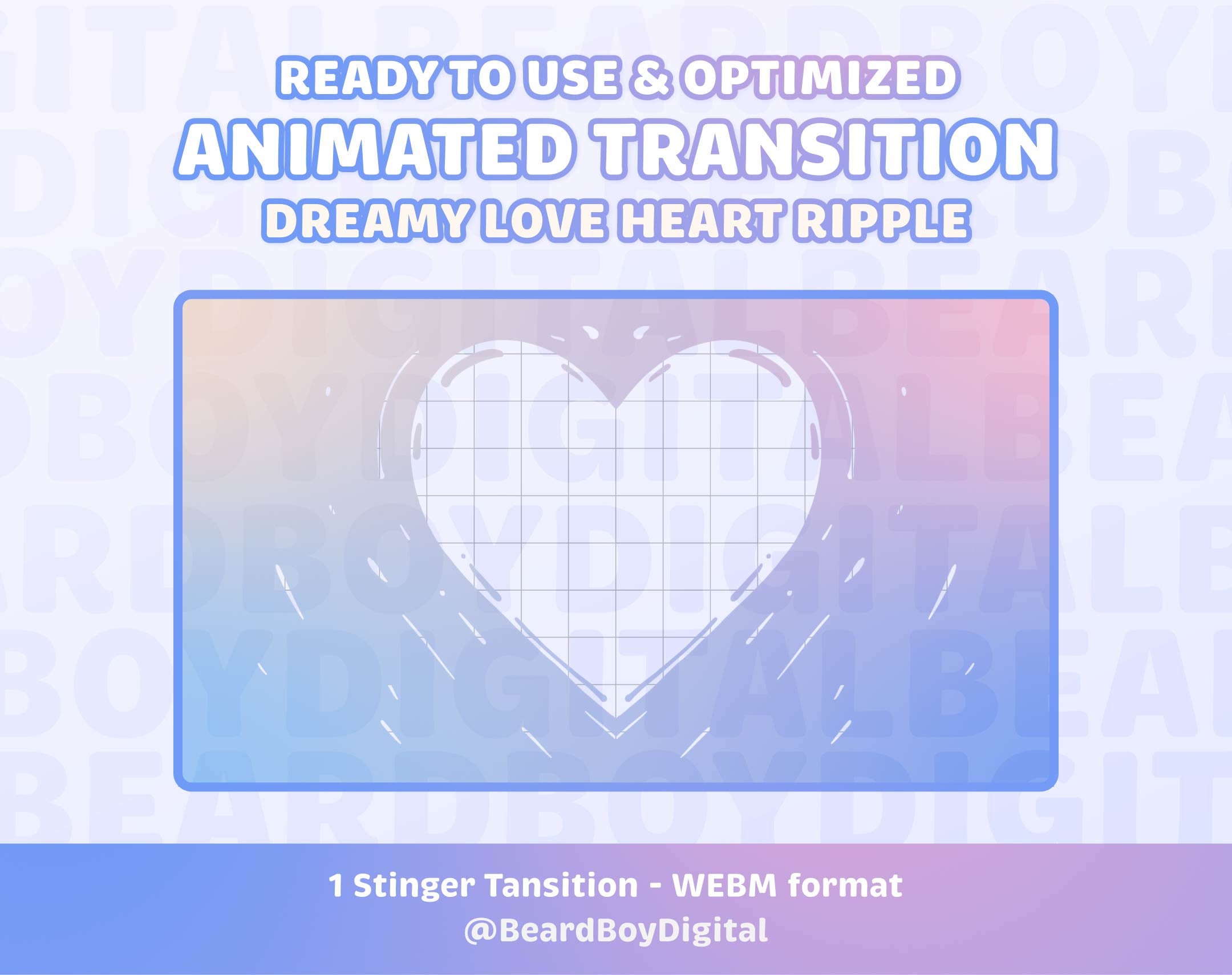 Animated Stream Transition Dreamy Love Heart Ripple Twitch Transition ...