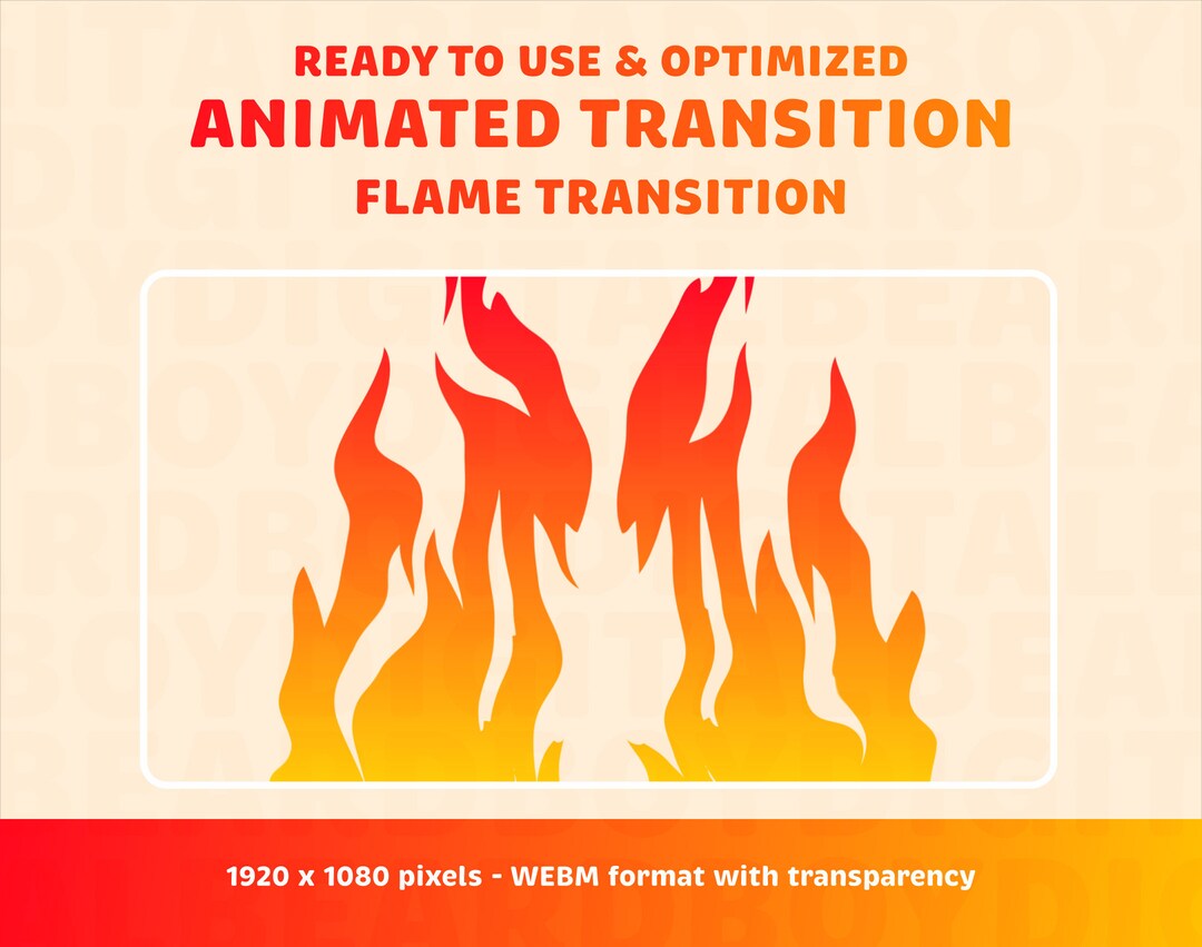 Animated Stream Transition Flame Transition Twitch - Etsy