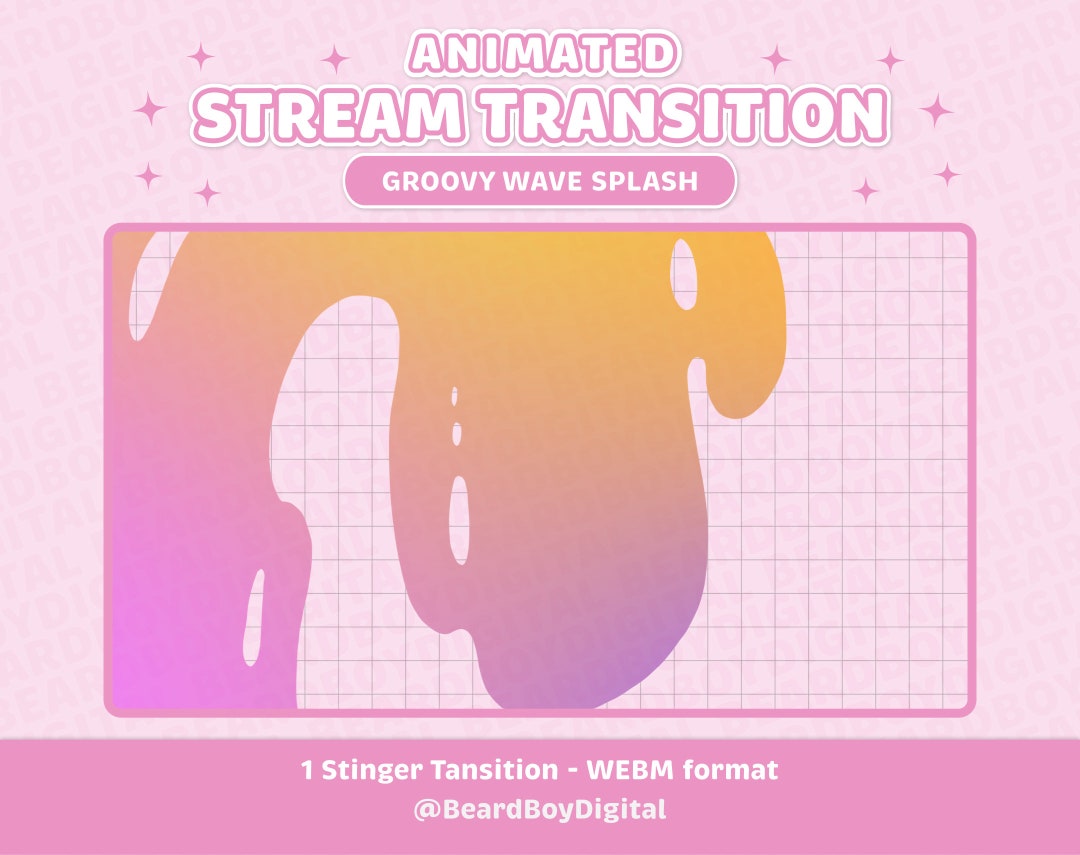 Animated Stream Transition - Groovy Wave | Twitch Transition, OBS ...