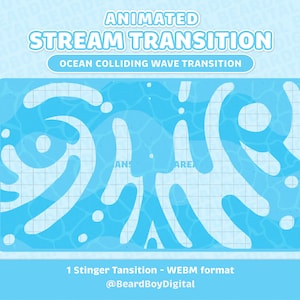 Ocean Colliding Wave Animated Stream Transition Twitch, OBS, Stream ...
