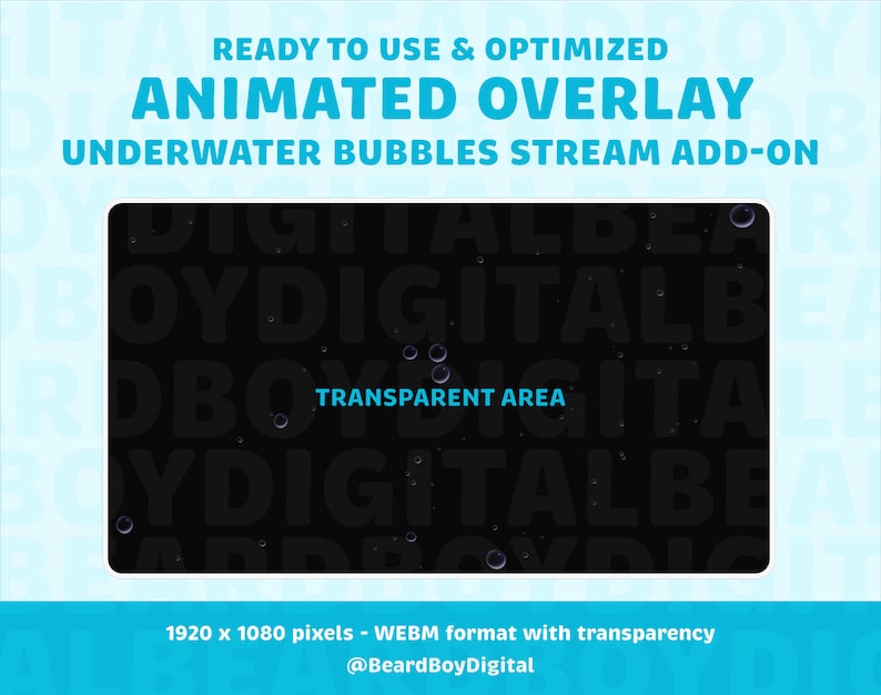 Animated Stream Overlay - Underwater Bubbles - Stream Add-on | Twitch ...