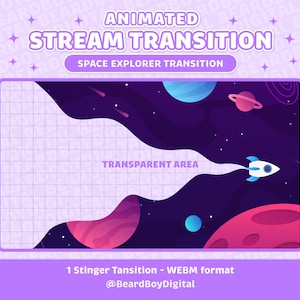 Animated Stream Transition - Space Explorer | Twitch Transition, OBS ...