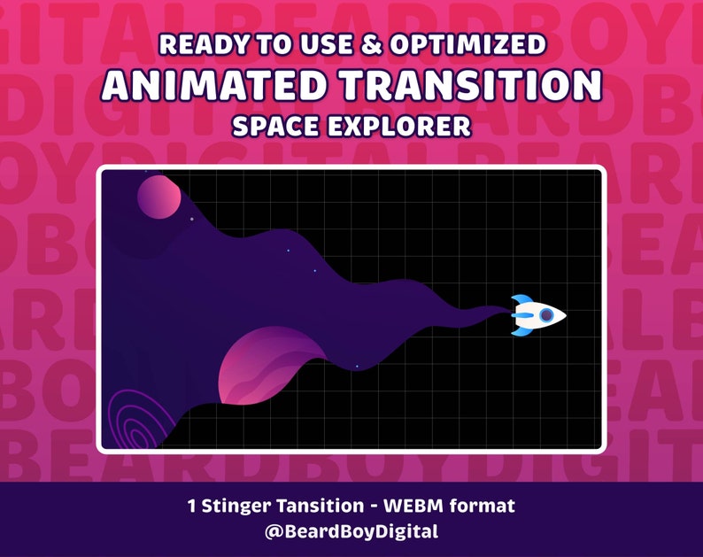 Animated Stream Transition Space Explorer Twitch Transition, OBS ...