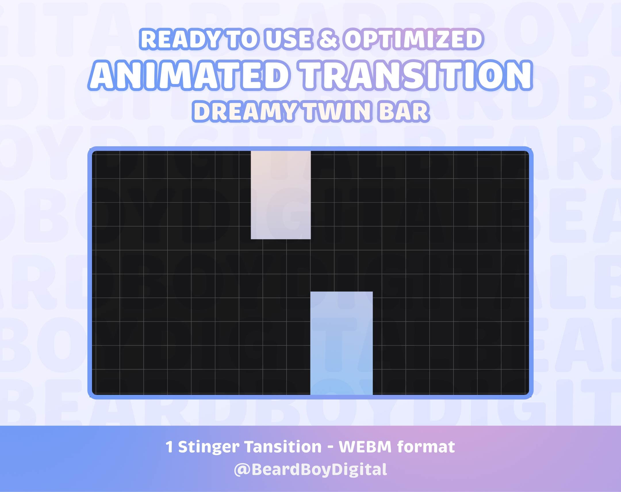 Animated Twitch Transition Dreamy Twin Bar Stinger Stream Transition ...