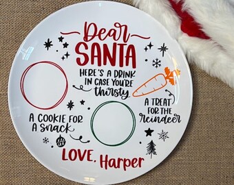 Personalized Santa Plate Svg - Etsy