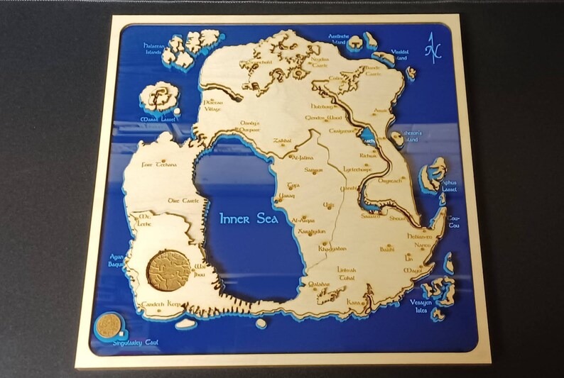 Asheron's Call Topographic Map of Dereth - Etsy Ireland